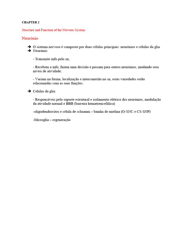 Resumo Capitulo 2 Gazzaniga Neurociencias Cognitivas | PDF