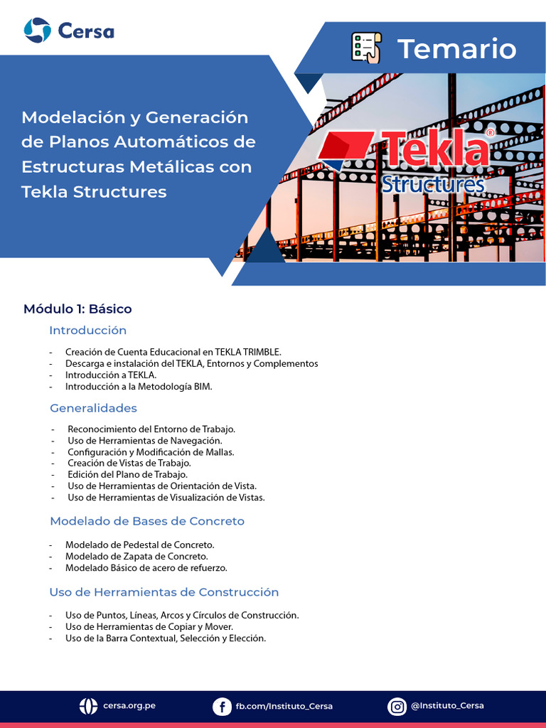Temario ModTekla | PDF | Informática