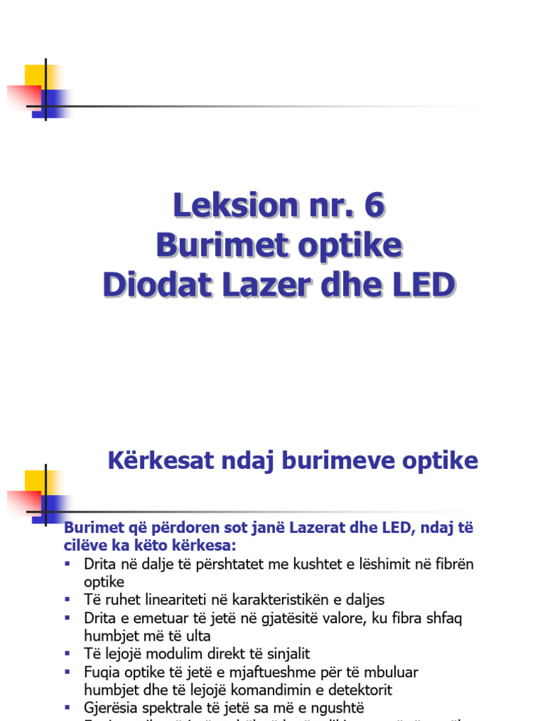 Leksion nr. 6-Burimet optike | PDF