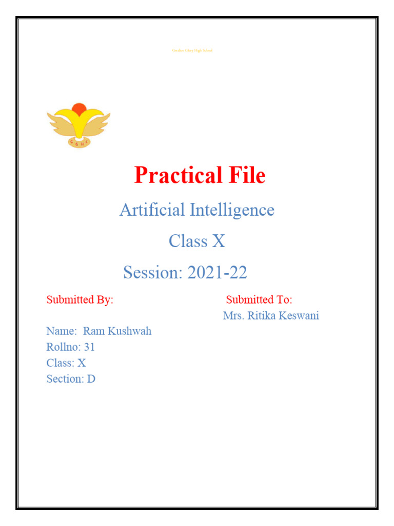 Ai Practical Xth Class Pdf Python Programming Language Fahrenheit