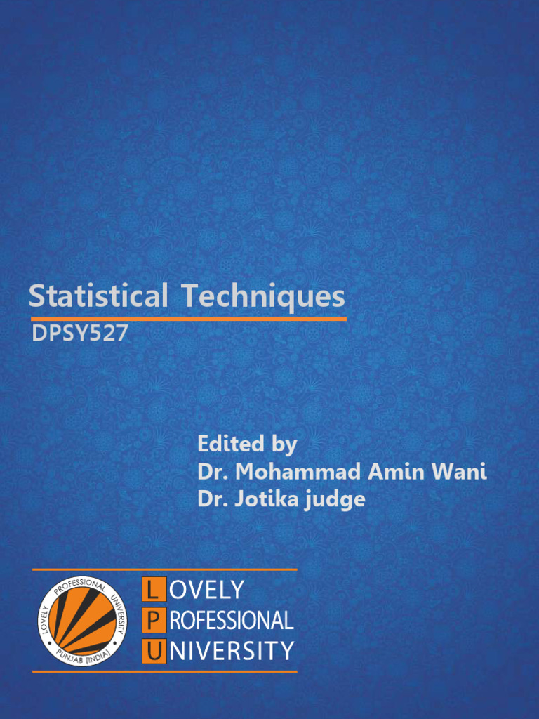 Statistical Techniques | PDF