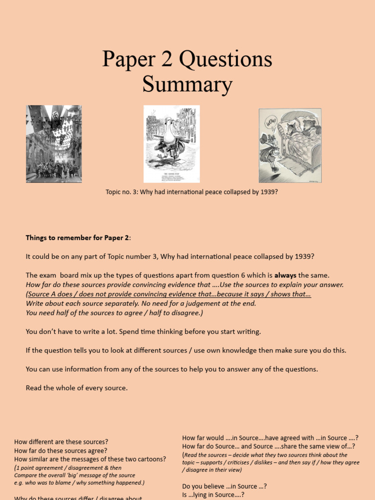 Examples of Paper 2 Questions For Topic Number 3 | PDF