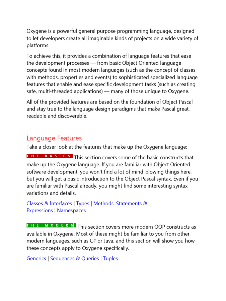Oxygene Is A Powerful General Purpose Programming Language | PDF | Class (Computer Programming ...