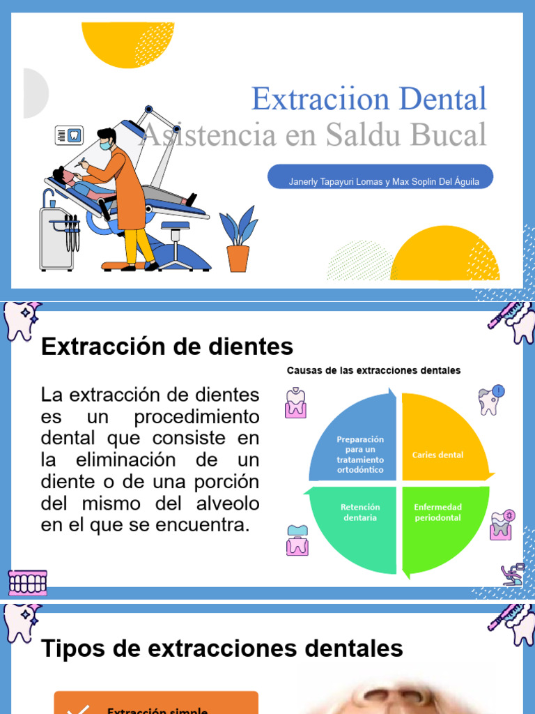 Proceso y cuidados de extracción dental | PDF | Anatomia dental | Ramas ...