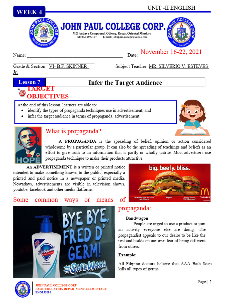 English 6 Q.2 Module 4 | PDF