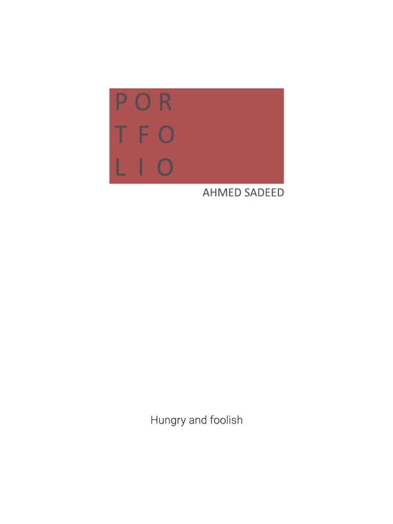 Ahmed Sadeed Portfolio Pdf