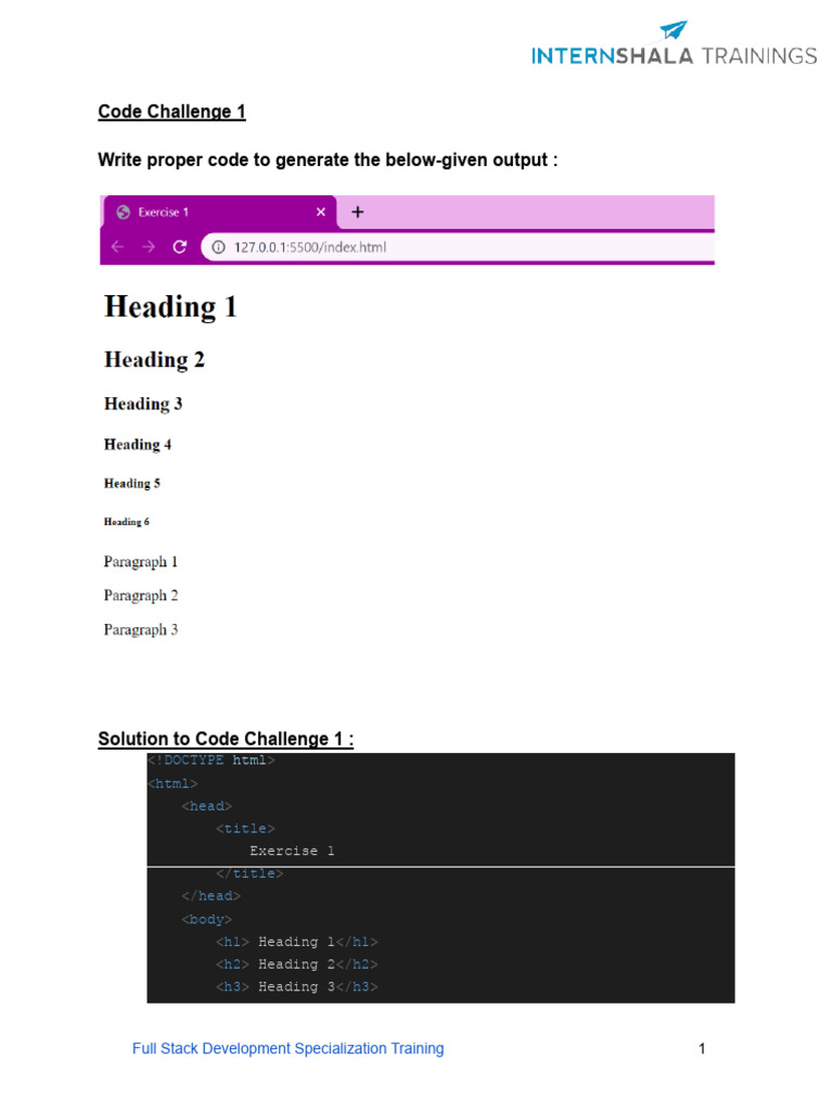 Topic 1 Code Challenges | PDF