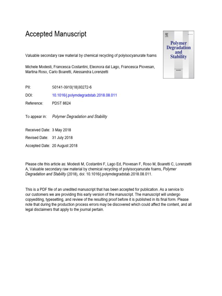 Valuable Secondary Raw Material by Chemi | PDF