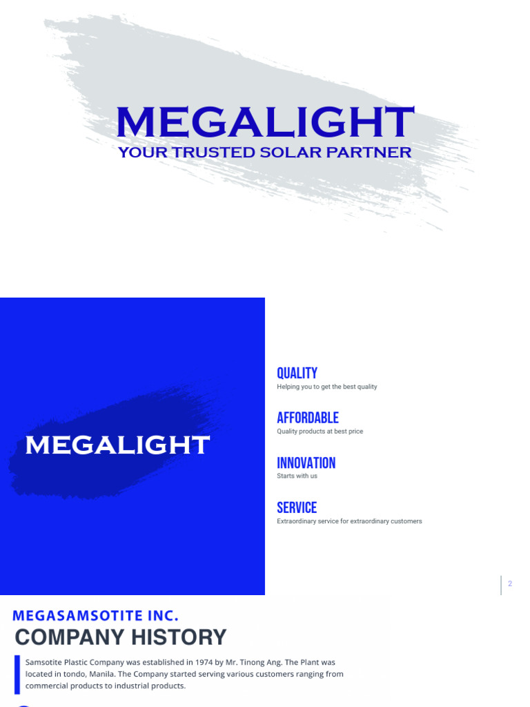 Megalight: Your Solar Lighting Partner | PDF | Interior Design | Light