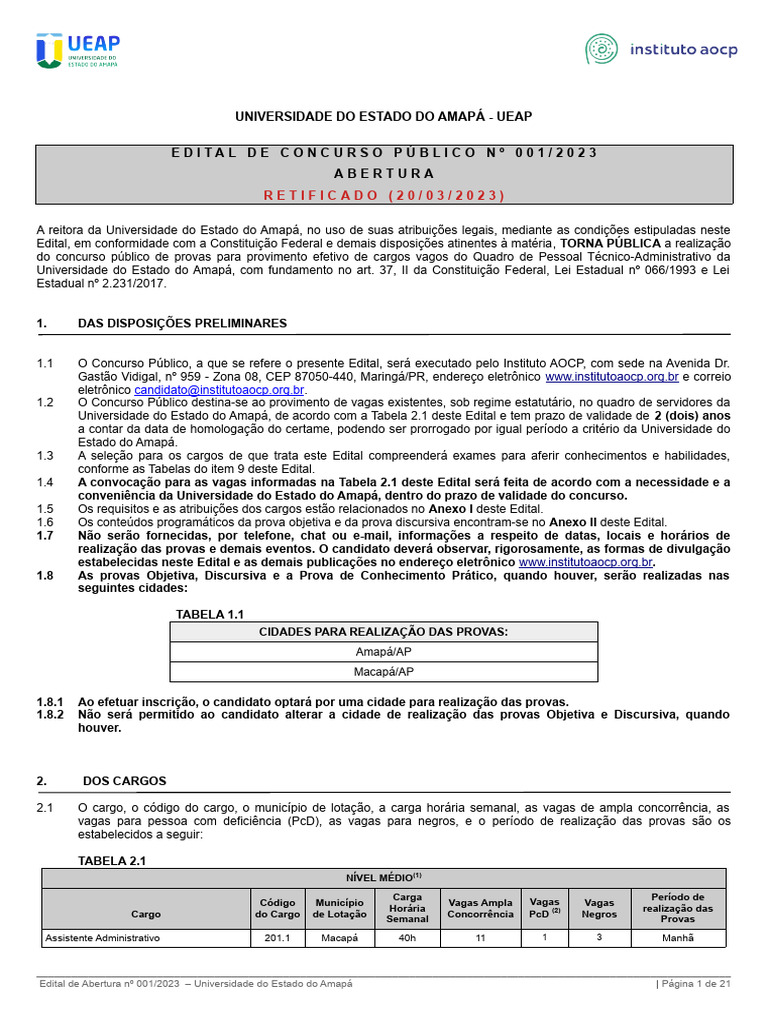 Ed Abertura Ueap | PDF