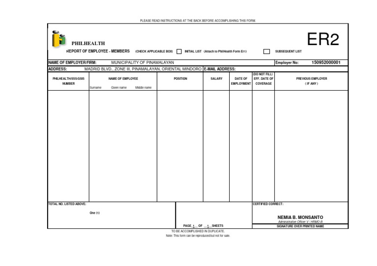 06b - PHILHEALTH ER2 | PDF