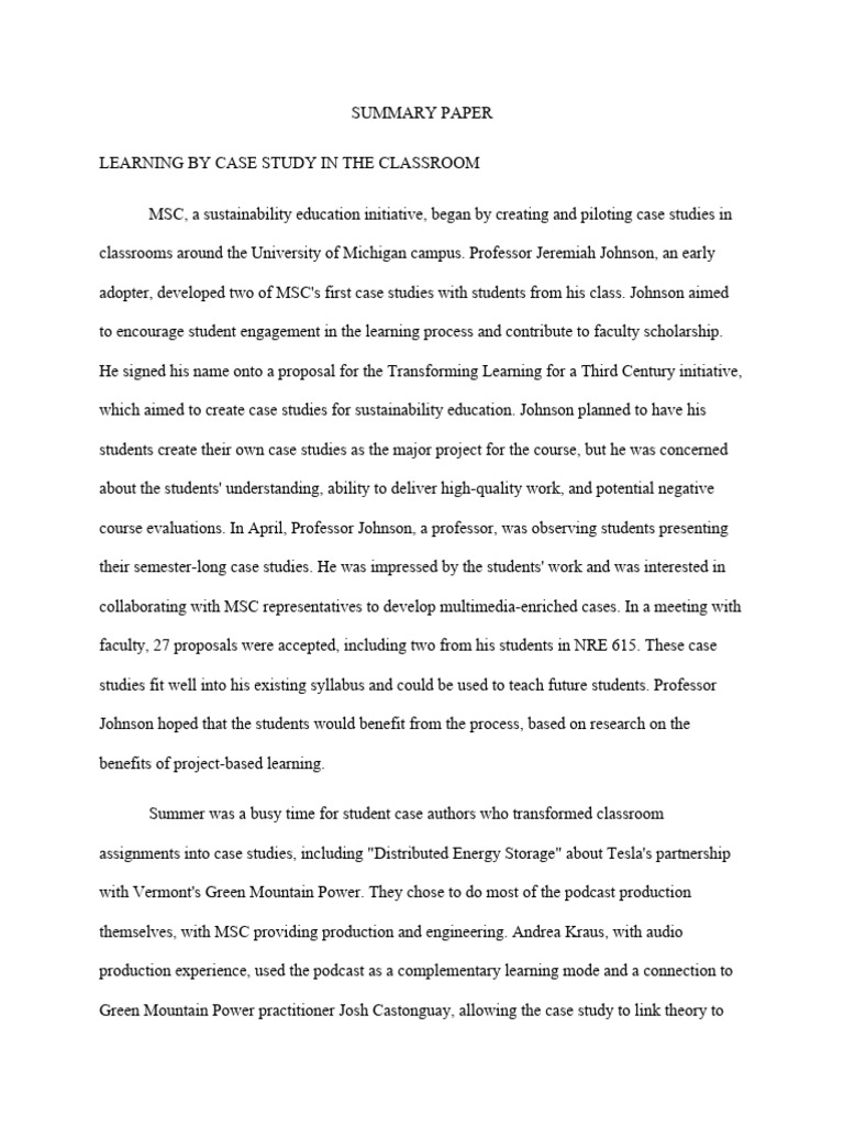 Summary Paper | PDF