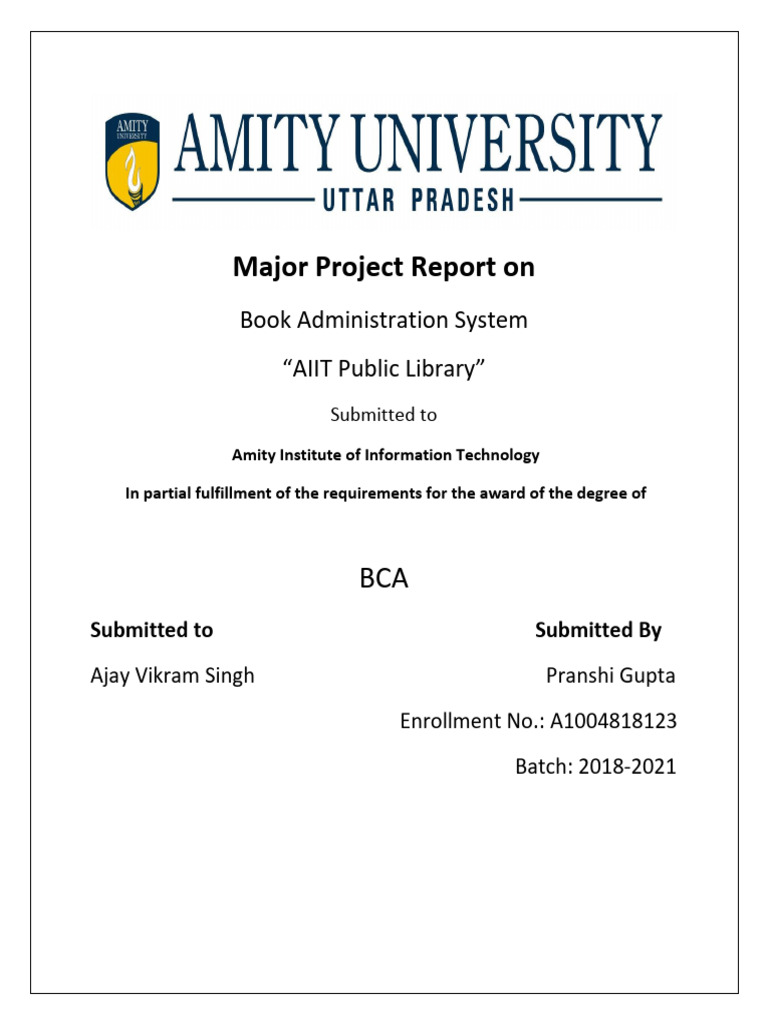 Major Project Report | PDF