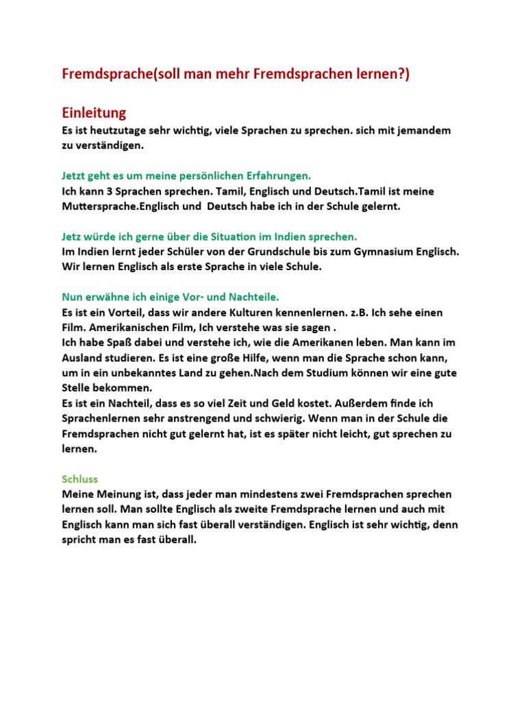 Fremdsprachen | PDF