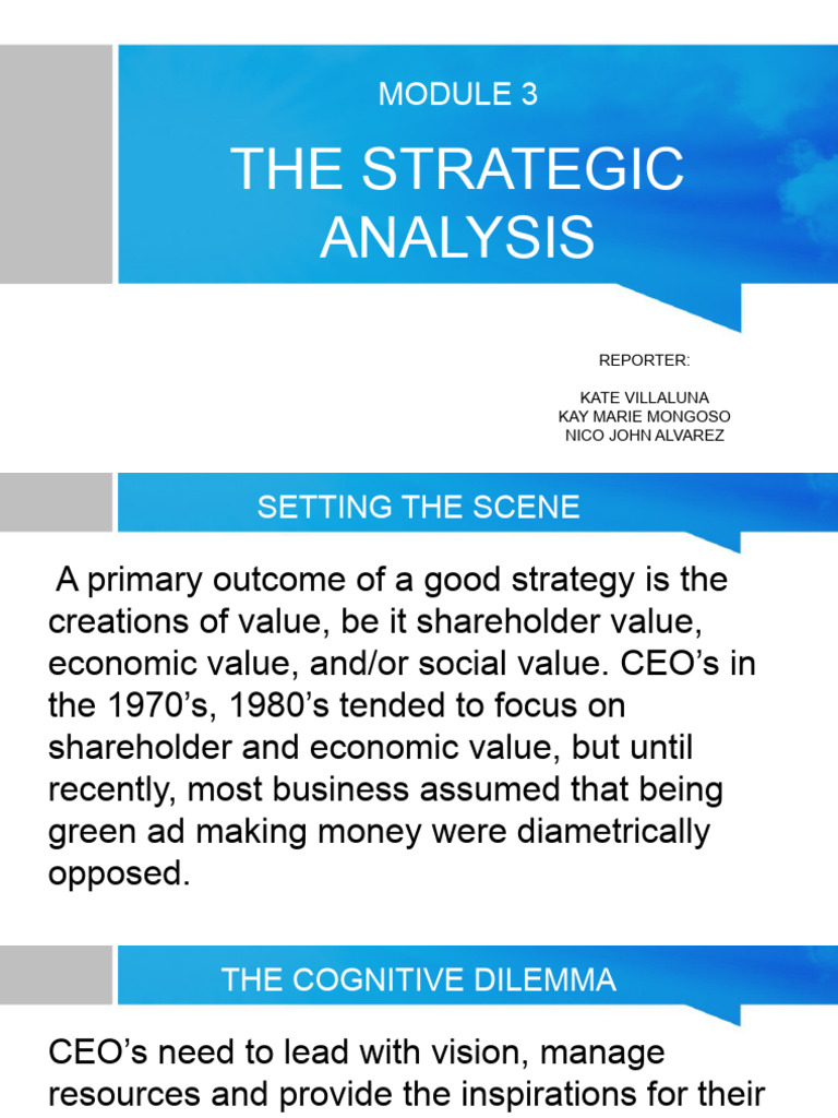 Module 3 Stratman 1 | PDF