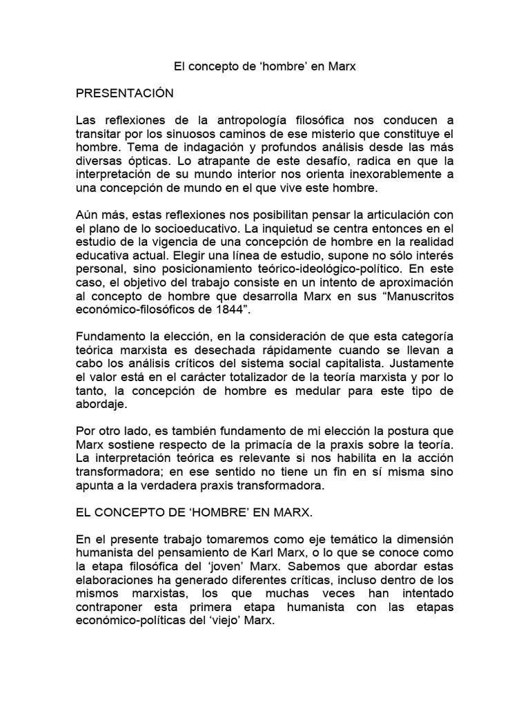 Karl Marx | PDF | Karl Marx | La teoría de la alienación de Marx