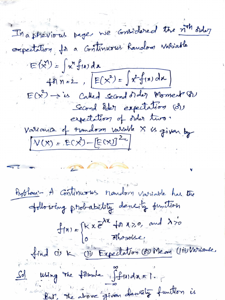 (unit2)variance continuous random variable-2 | PDF