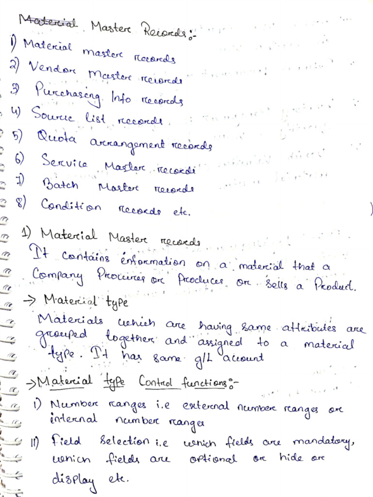 Material Master | PDF