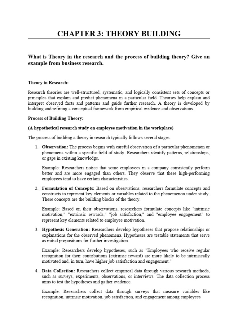 Chapter 3 Theory Building | PDF | Hypothesis | Scientific Method