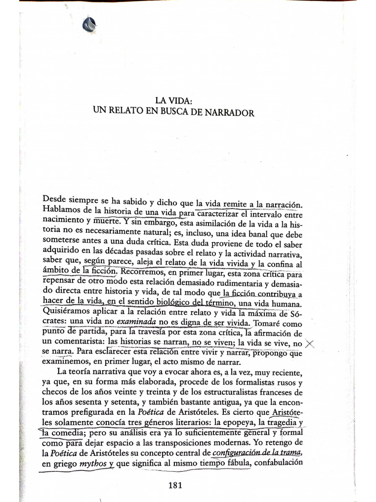 La Vida - Un Relato en Busca de Narrador | PDF