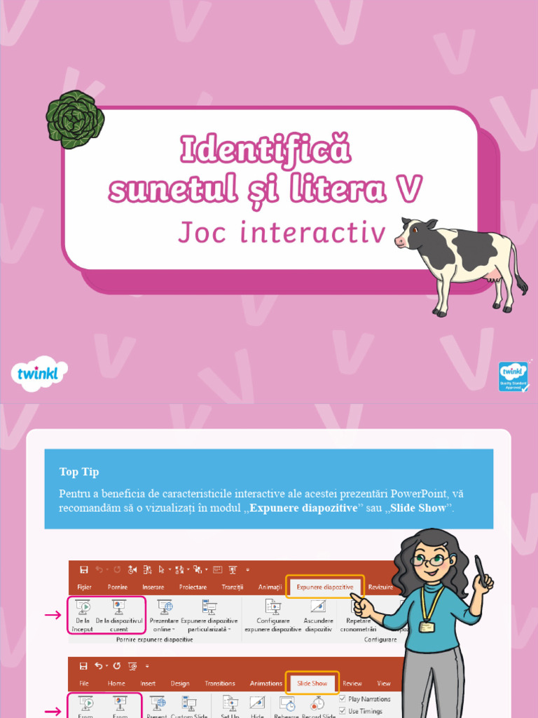 Identifica Sunetul Si Litera V - Joc Interactiv | PDF