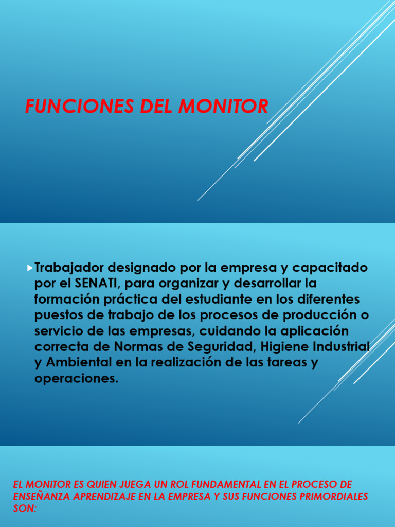 Funciones del Monitor en Empresas | PDF | Finanzas y dinero