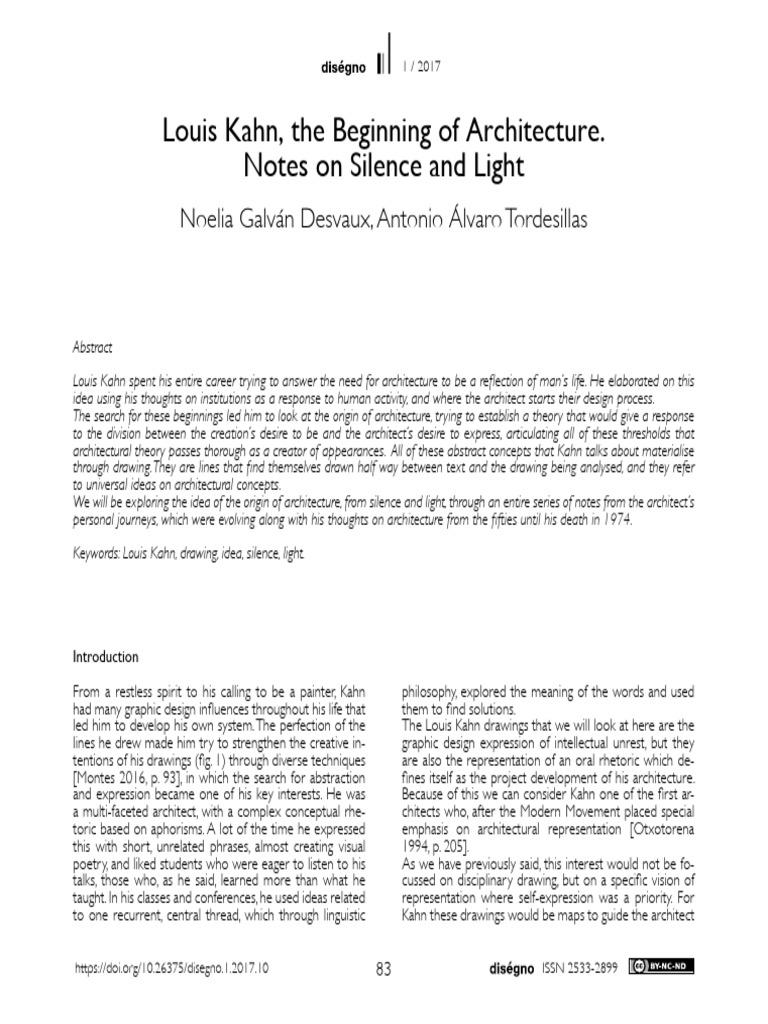Kahn's Silence and Light in Architecture | PDF
