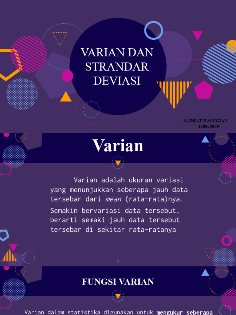 Varian Dan Standar Deviasi | PDF