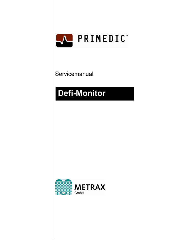 Metrax Primedic Defimonitor Service | PDF