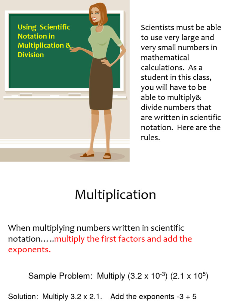 Division and Multiplication in Scientific Notation | PDF