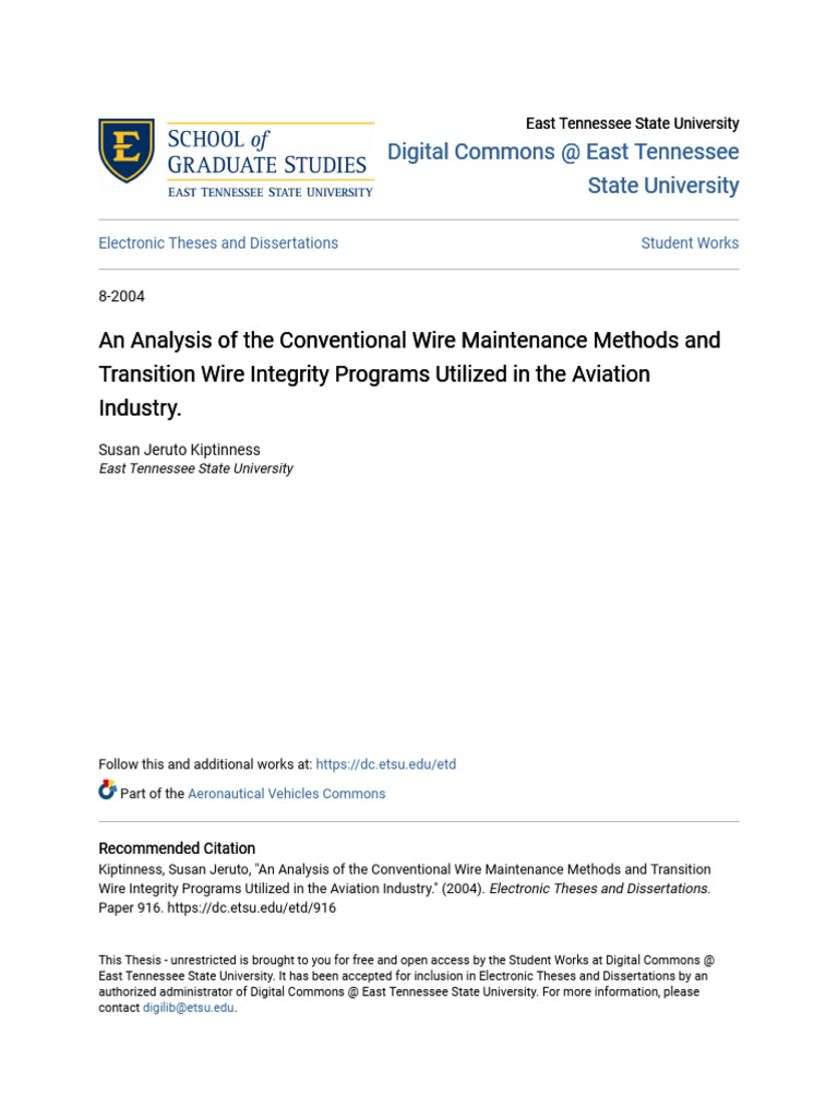 An Analysis of The Conventional Wire Maintenance Methods and Tran | PDF
