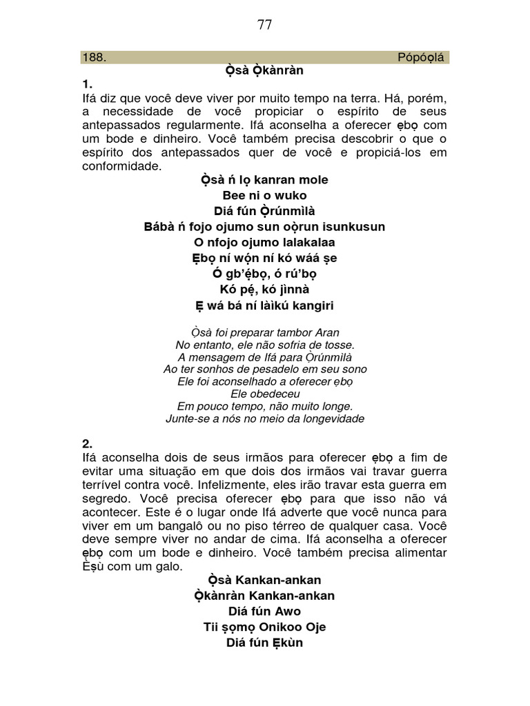 Livro Osa Okanran - Popoola | PDF