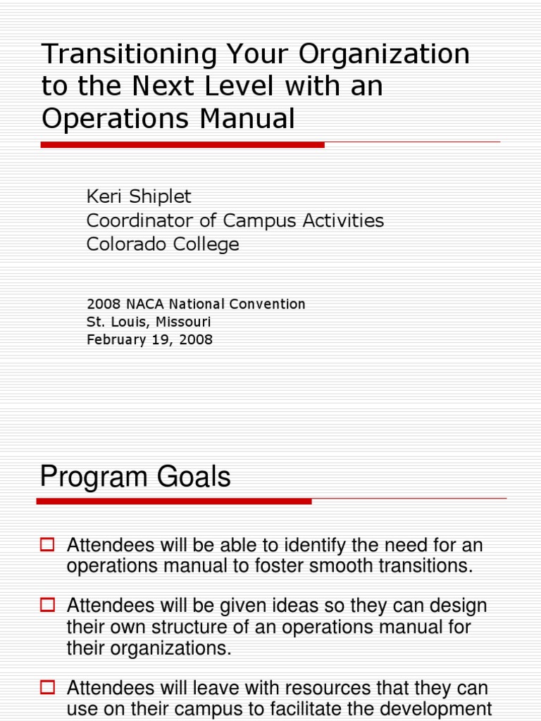 Transitioning Your Organization To The Next Level With An Operations ...