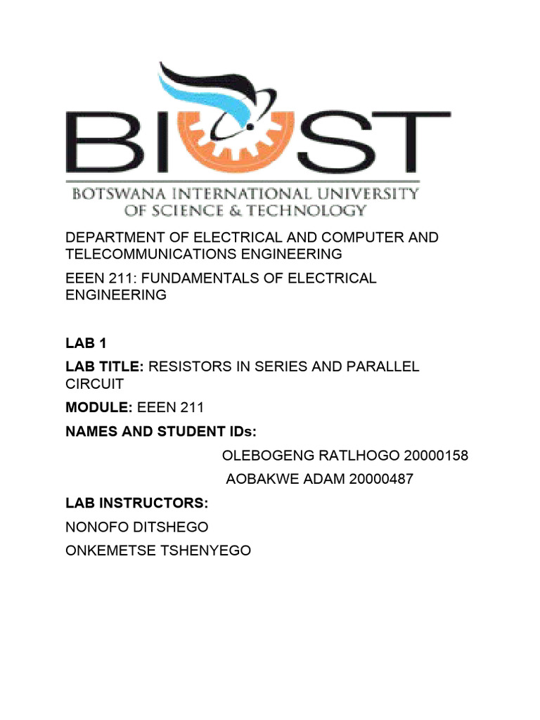 Eeen Lab Report | PDF