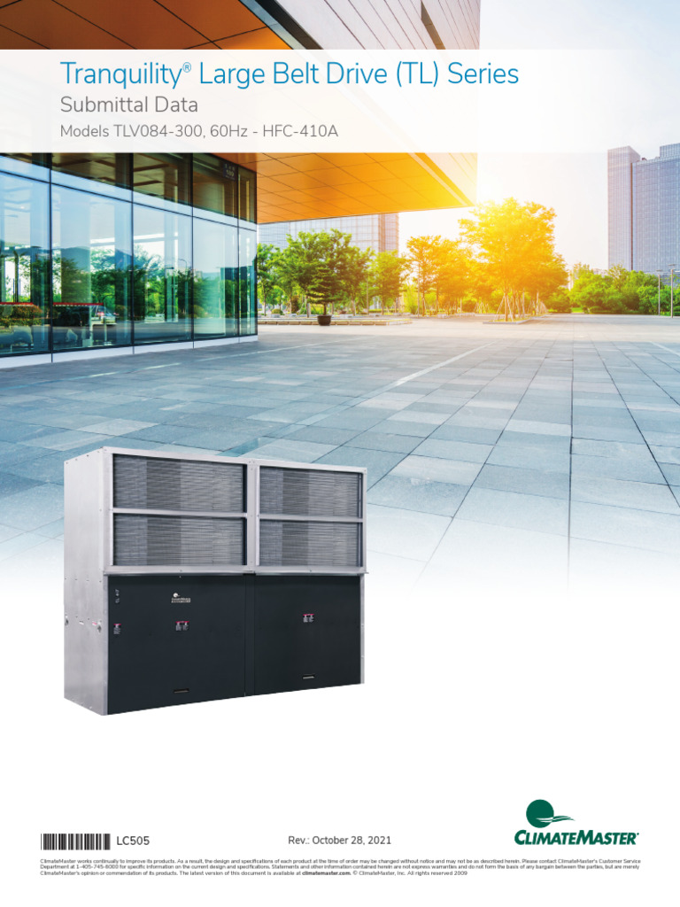 TL Climatemaster Commercial | PDF | British Thermal Unit | Water