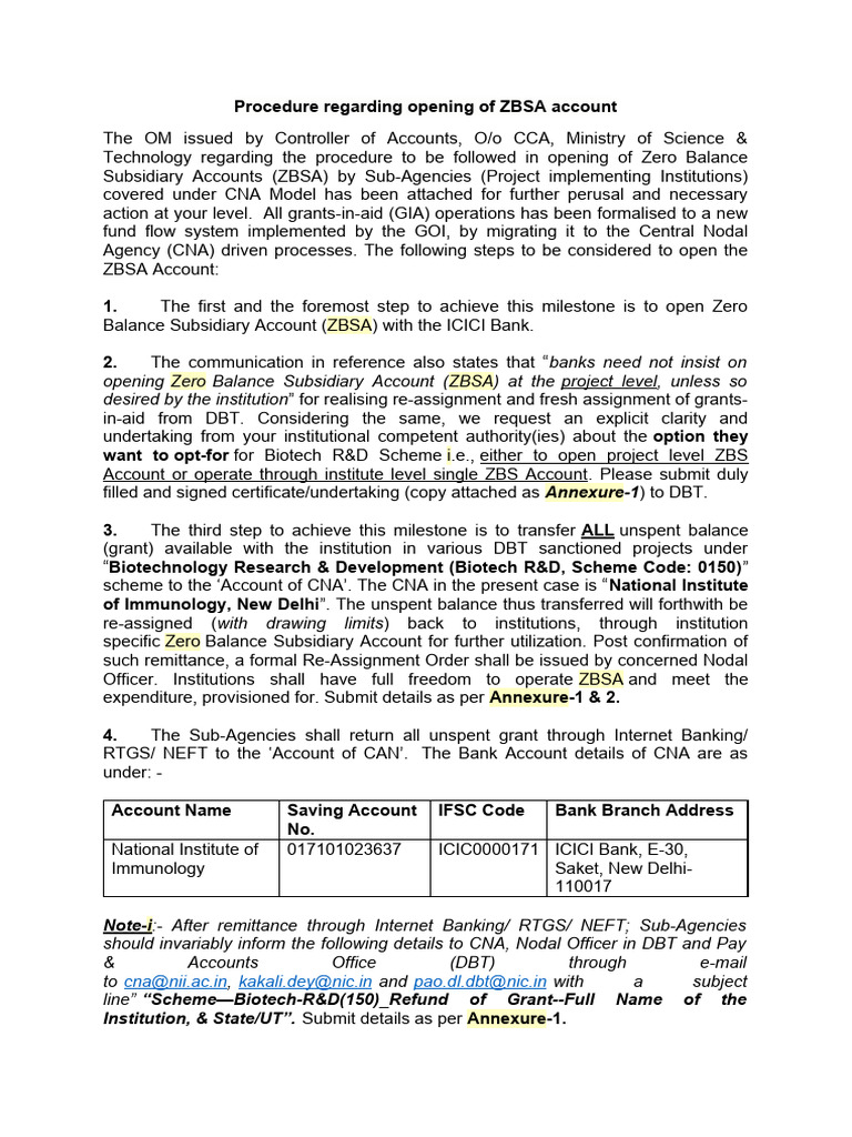 ZBSA Account Opening Procedure | PDF | Finance & Money Management