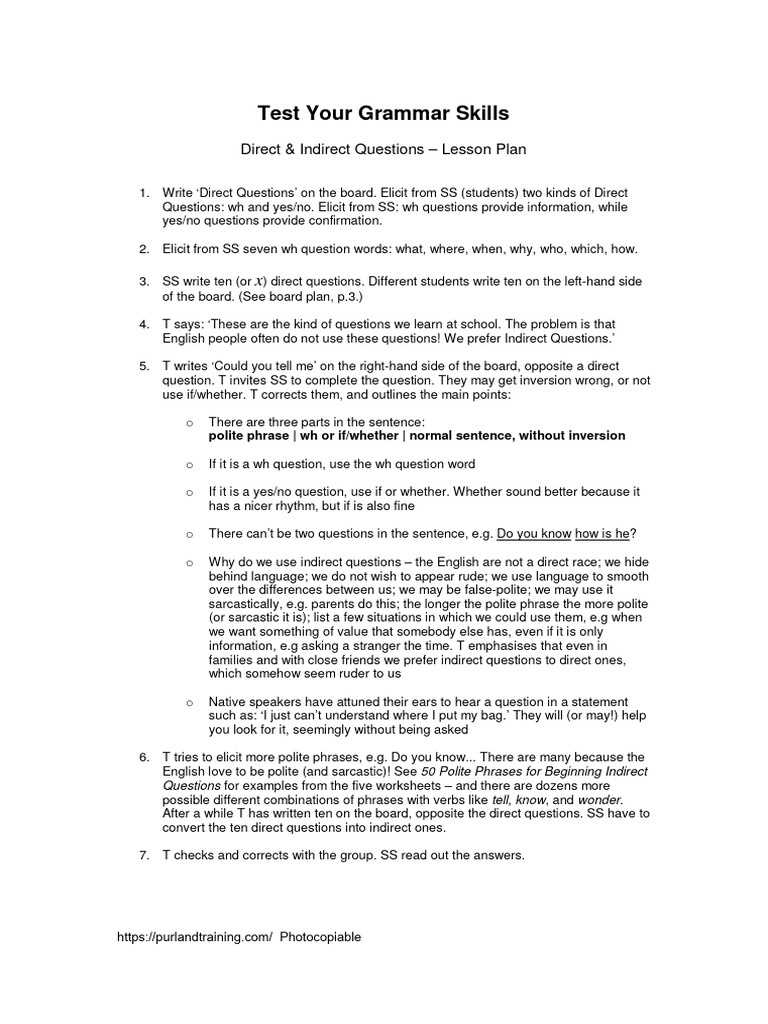 direct-and-indirect-questions-complete-pack | PDF