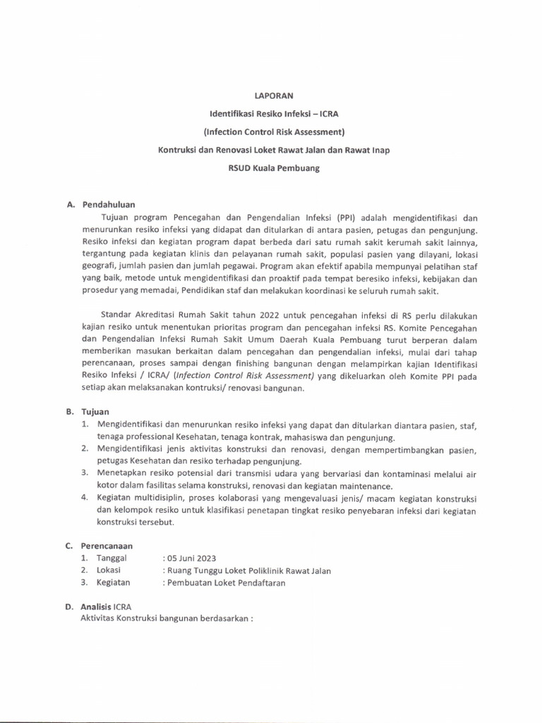 Laporan Icra Konstruksi Dan Renovasi | PDF