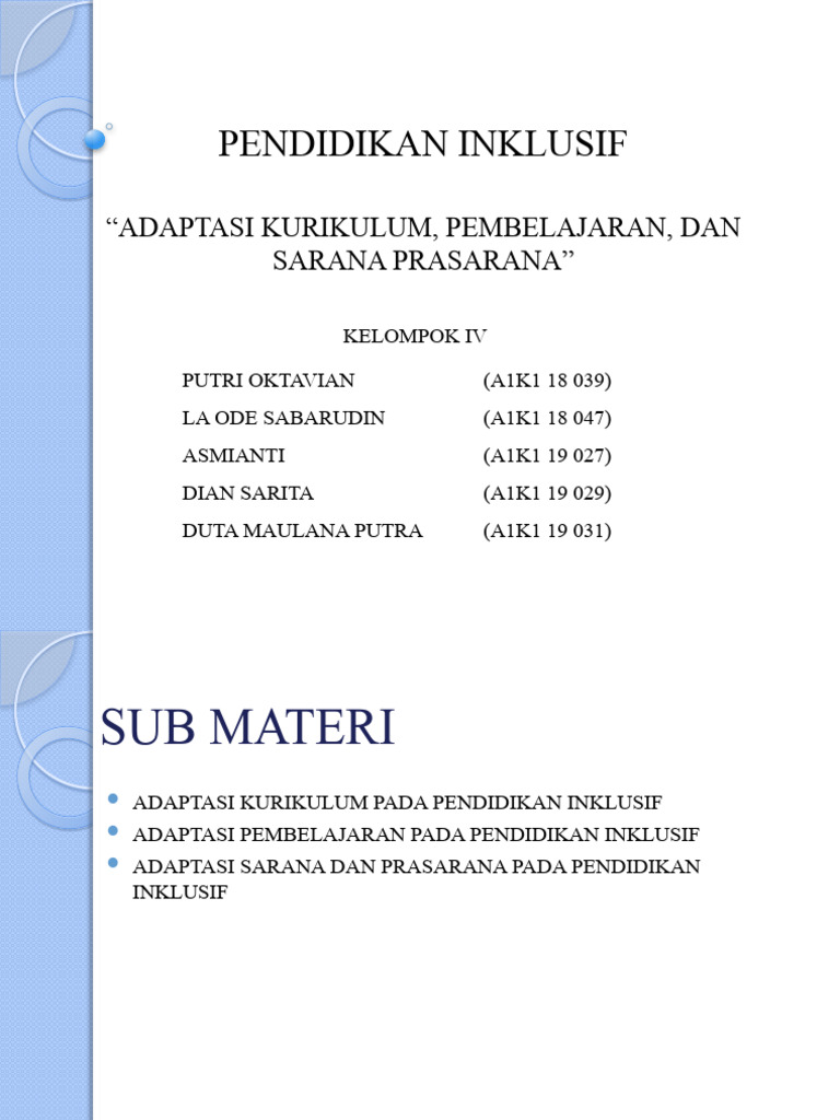 Kelompok 4 Pend - Inklusif | PDF