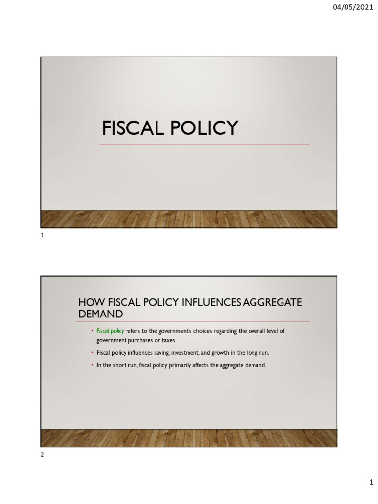 Fiscal Policy | PDF