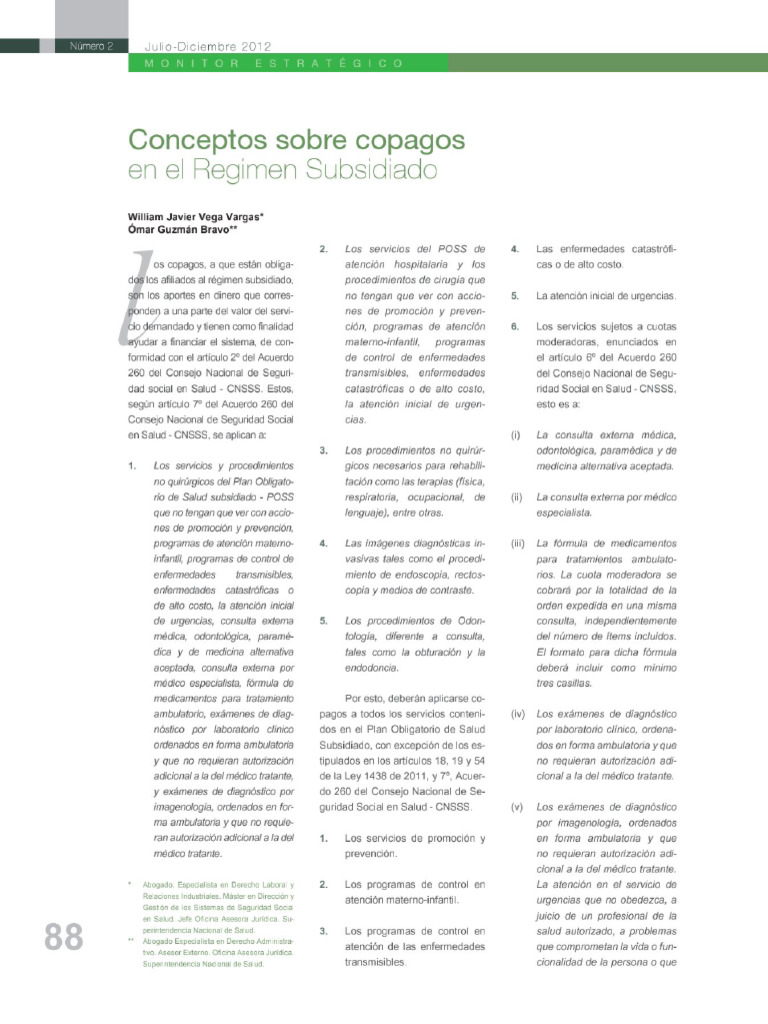 Conceptos Sobre Copagos Pdf