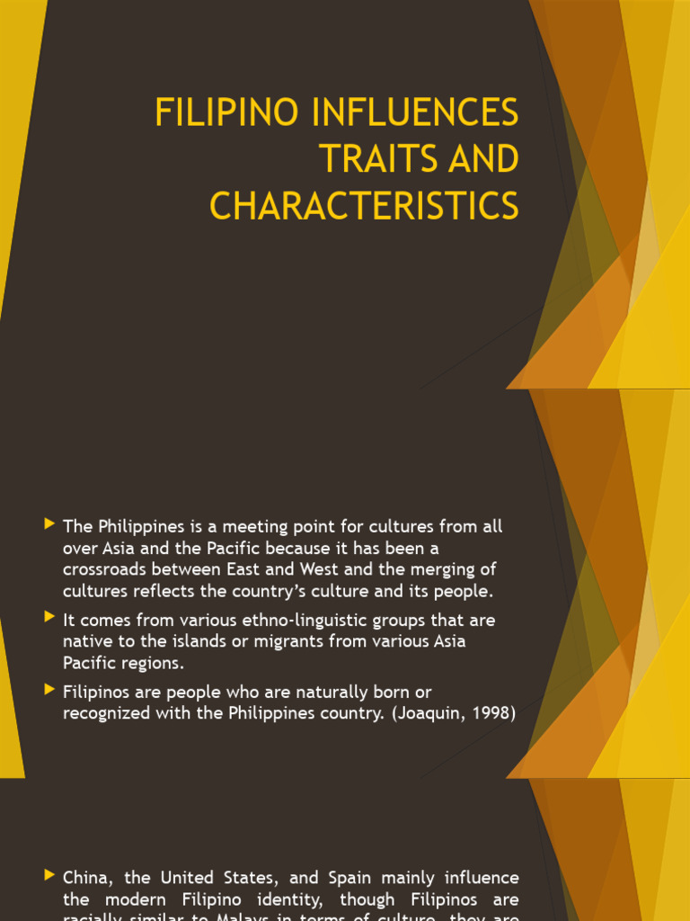 Filipino Influences Traits and Characteristics | PDF | Philippines | Family