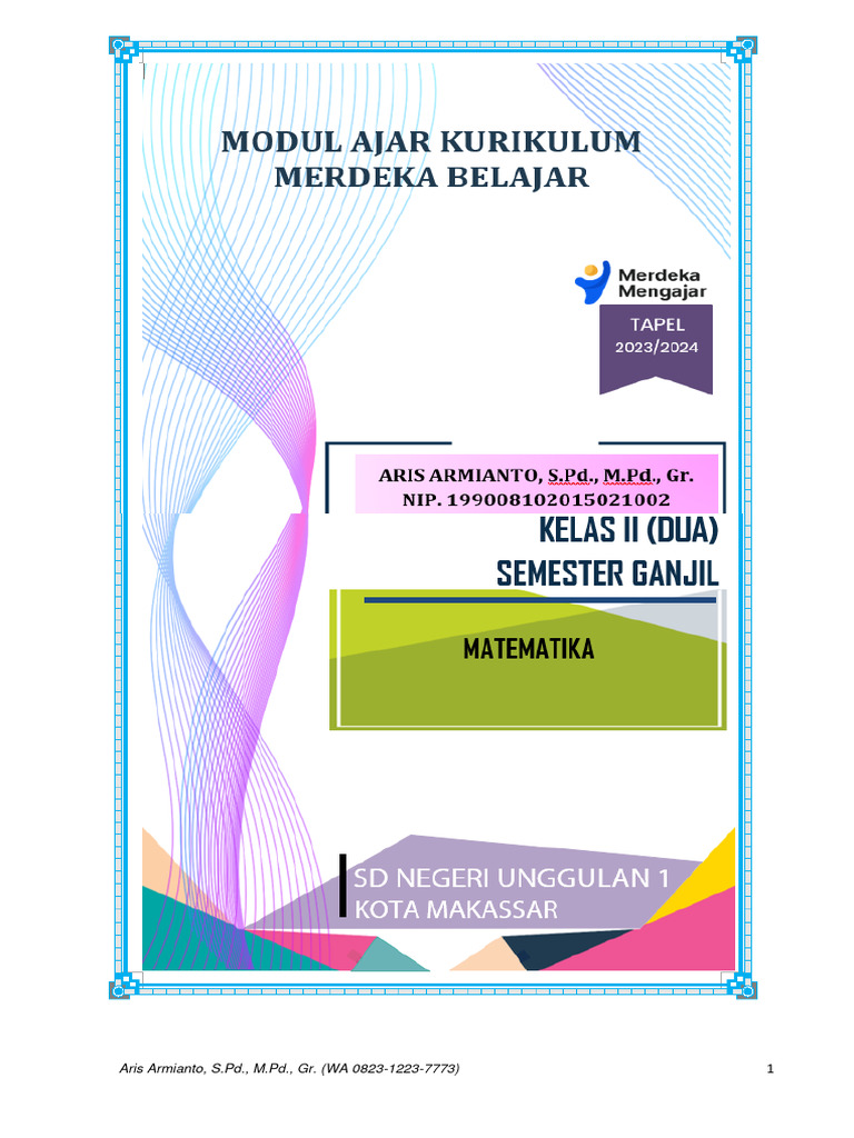 Modul Ajar Matematika Kelas 2 Semester 1 & 2 Revisi CP 033 | PDF