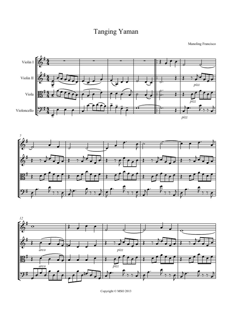 Tanging Yaman Score and Parts | PDF | Échecs | Ouverture (échecs)