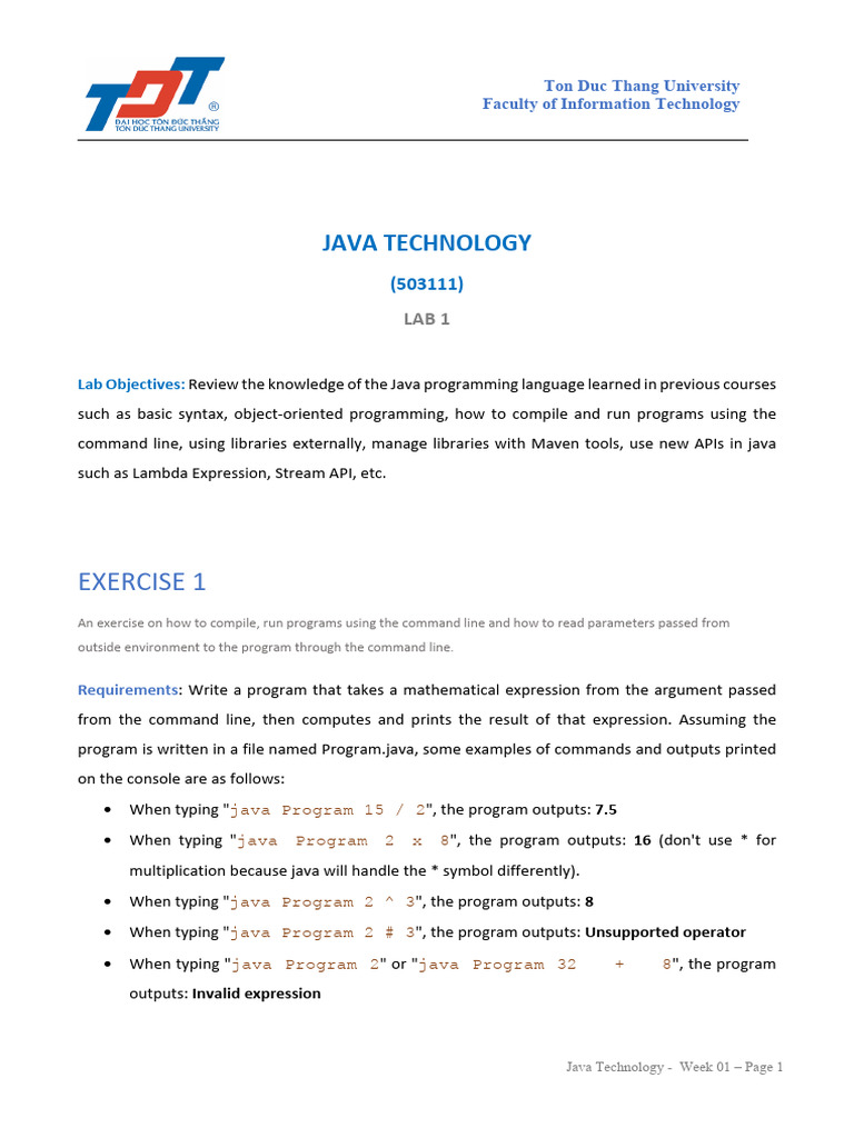 Lab 01 | PDF | Programming | Computer Program