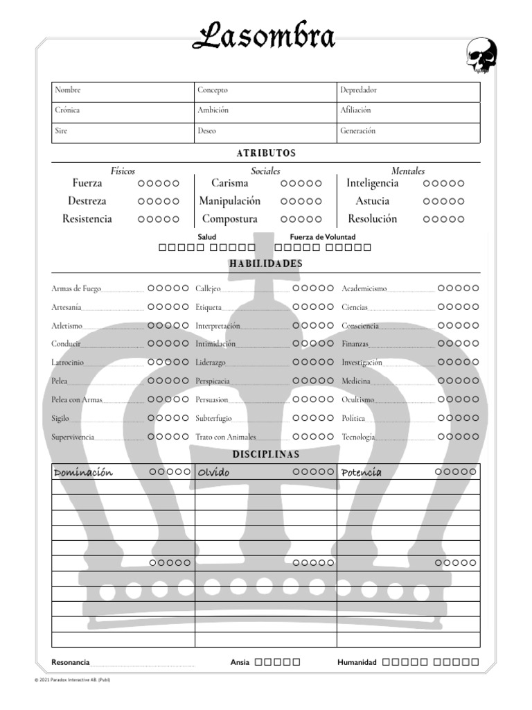 Lasombra V5 BN | PDF