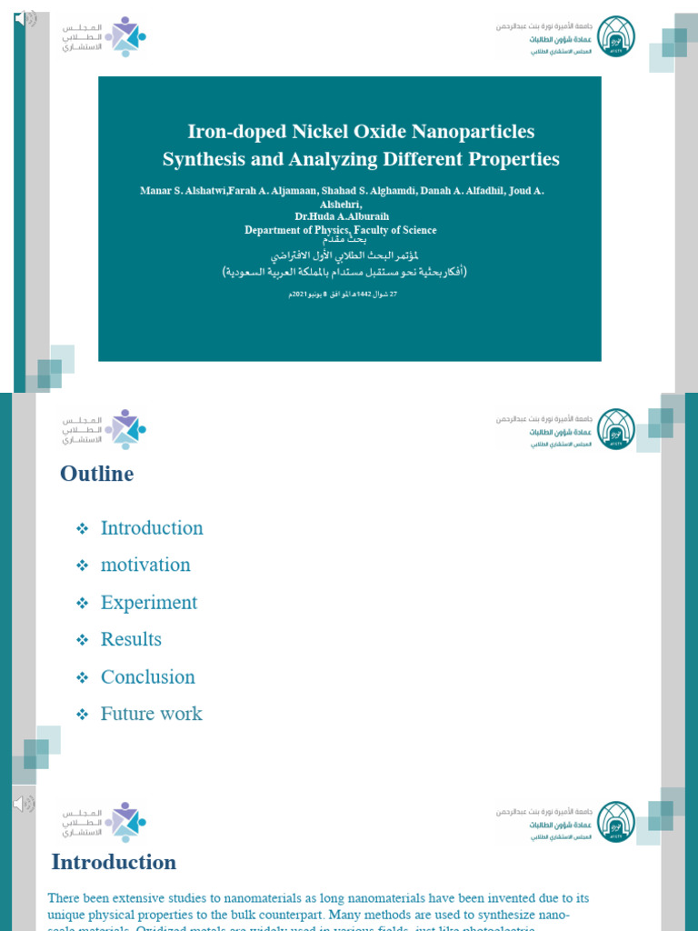 Iron - Doped Nickel Oxide Nanoparticles Synthesis and Analyzing ...
