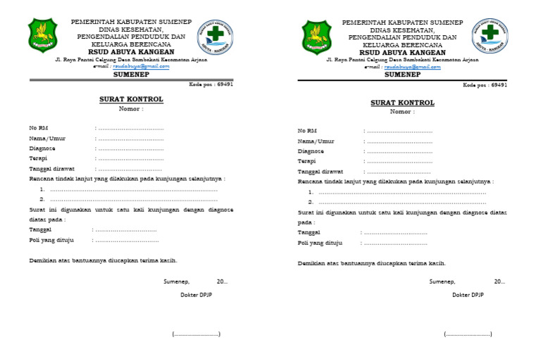 Surat Kontrol Baru Pdf