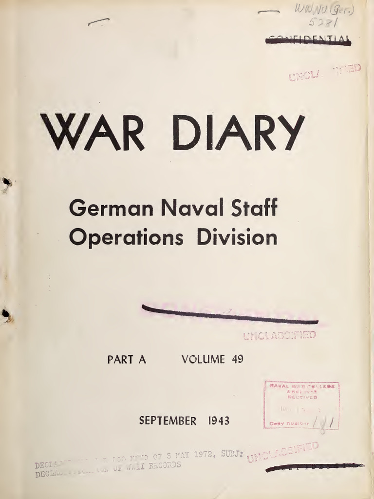 War Diary German N 491943 Germ | PDF | Naval Mine | Convoy