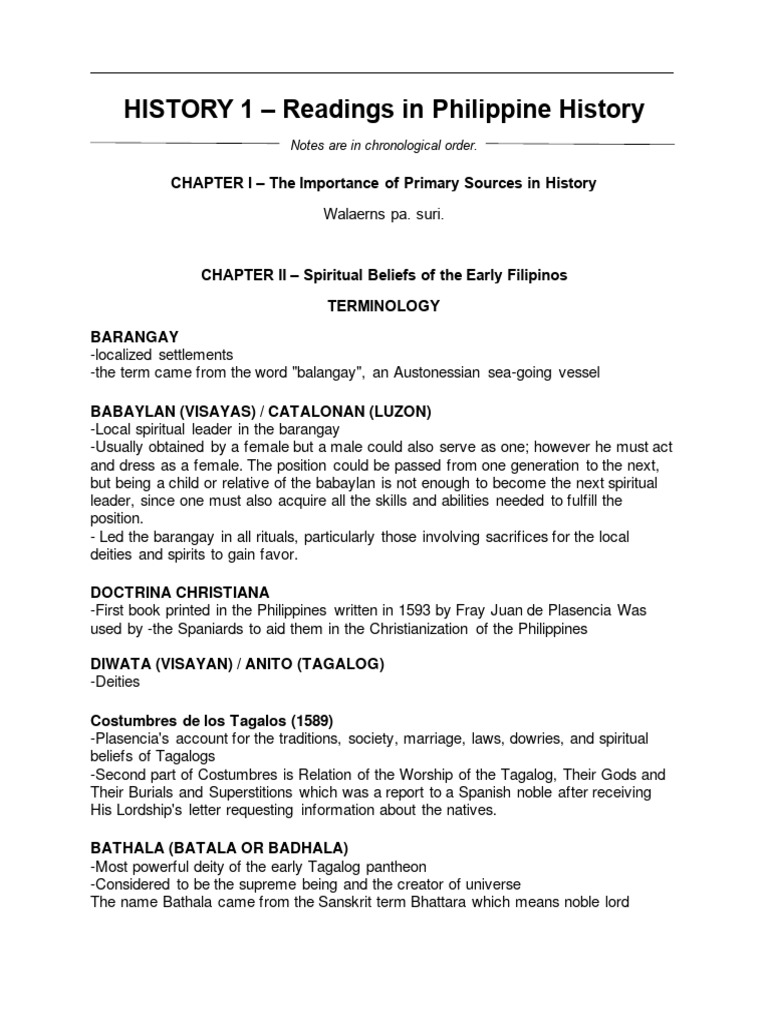 HISTORY 1 Notes | PDF